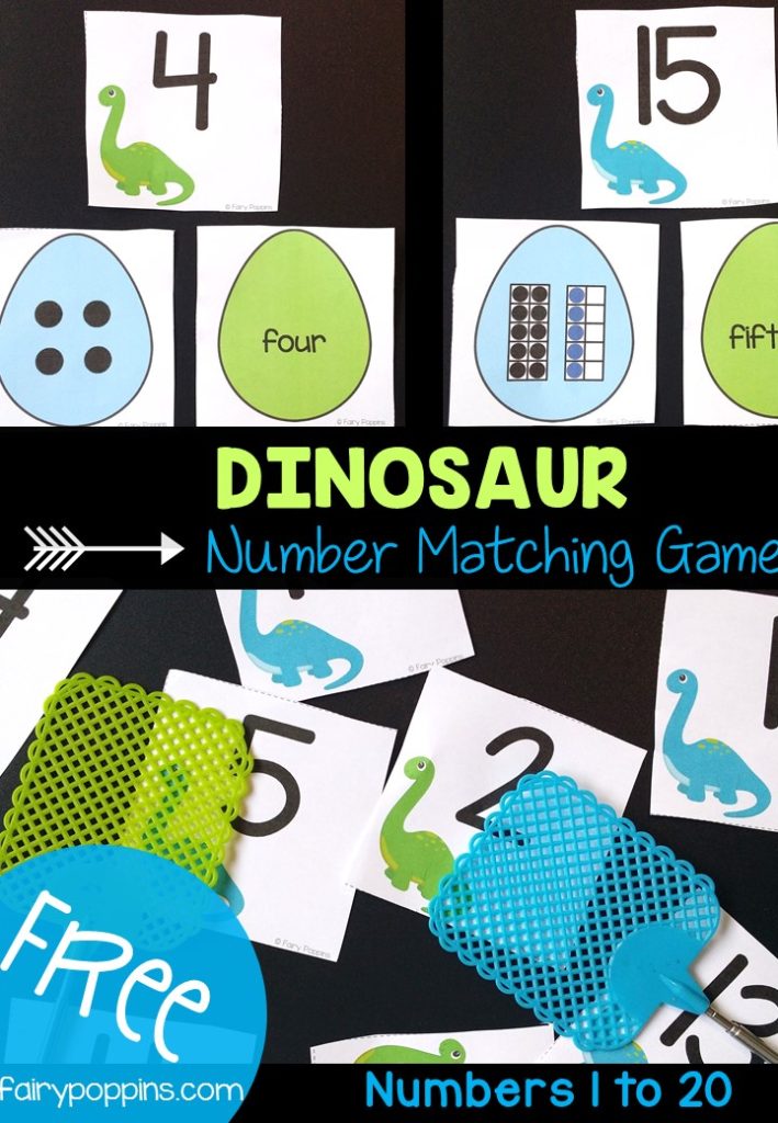 Dinosaur Math Activities (0-30) - Fairy Poppins