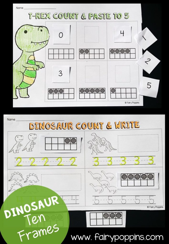 Dinosaur Math Activities (0-30) - Fairy Poppins