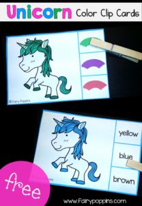 Unicorn Color Activities - Fairy Poppins