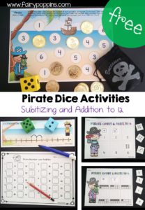 Pirate Dice Activities - Fairy Poppins
