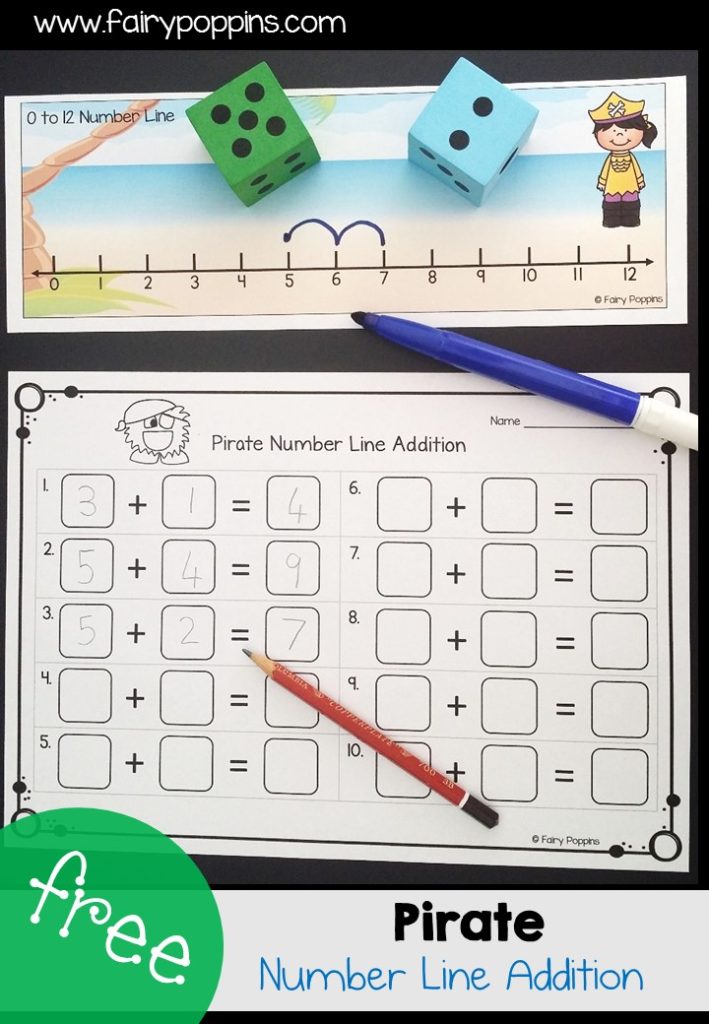 Pirate Dice Activities - Fairy Poppins