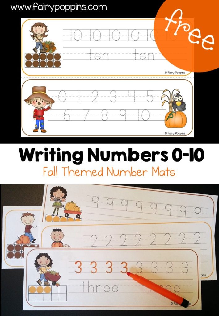 Fall Number Activities (0-10) - Fairy Poppins