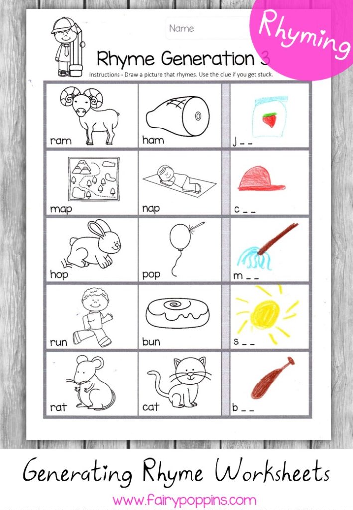 Rhyming Activities - Fairy Poppins