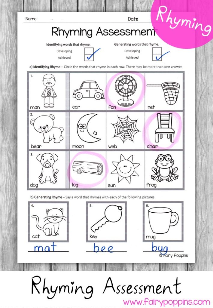 Rhyming Activities - Fairy Poppins