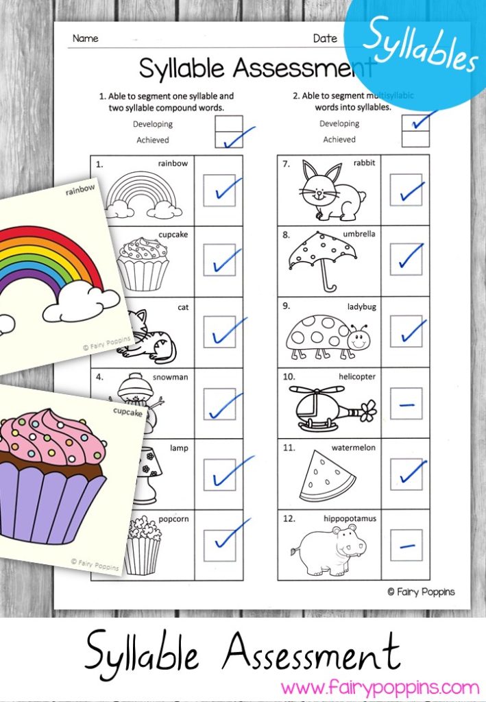 Syllable Activities to Develop Phonological Awareness - Fairy Poppins