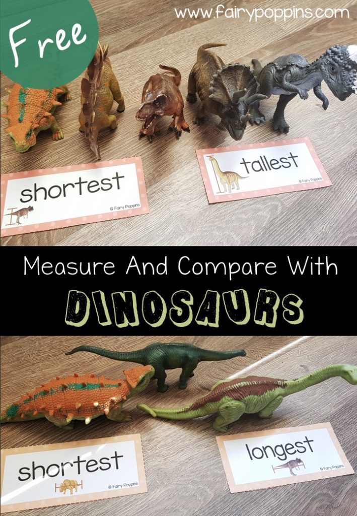 Dinosaur Measurement Activities - Fairy Poppins