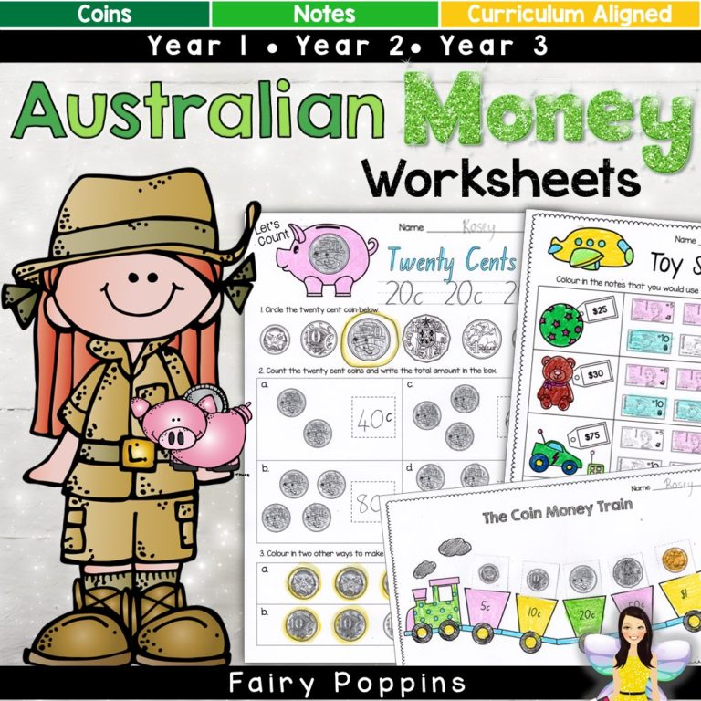 Hands-On Australian Money Activities - Fairy Poppins
