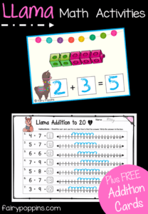 LLama Addition Activities - Fairy Poppins
