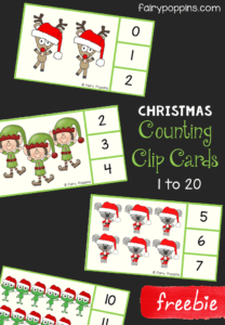Free Christmas Clip Cards - Fairy Poppins