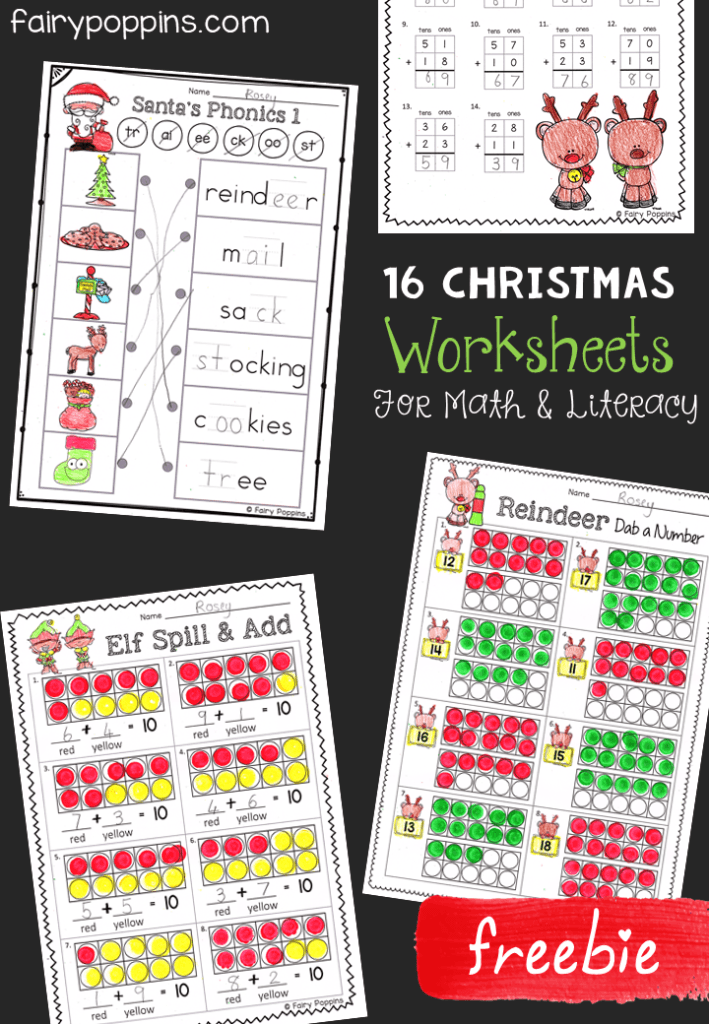 Free Christmas Worksheets - Fairy Poppins