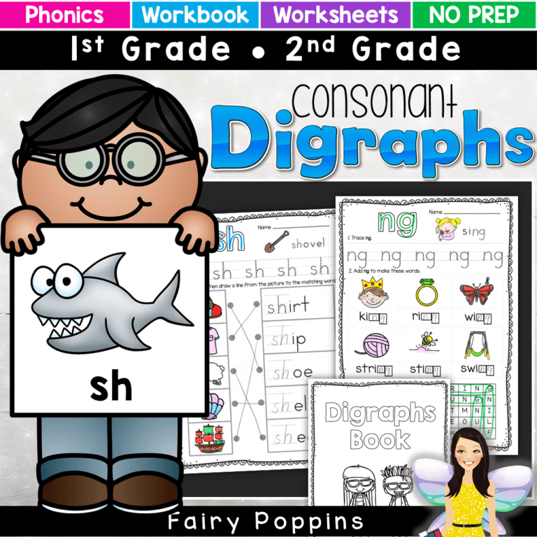 Digraph Clip Cards - Fairy Poppins