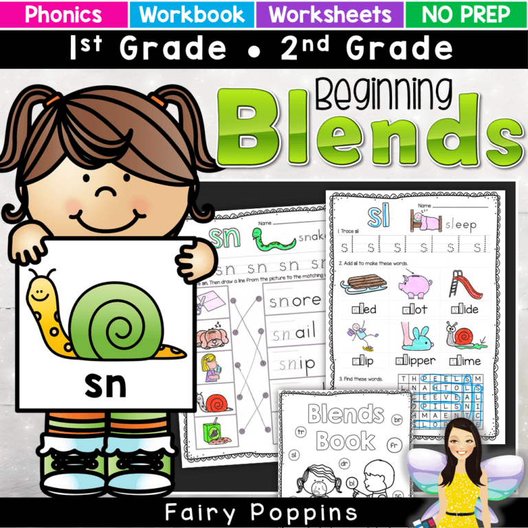 Blends Clip Cards - Fairy Poppins