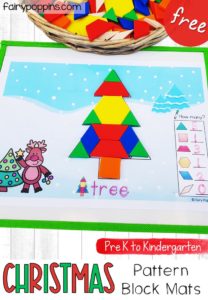 Christmas Pattern Block Mats - Fairy Poppins