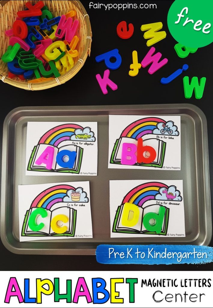 Alphabet Centers and Activities (Magnetic Letters) - Fairy Poppins