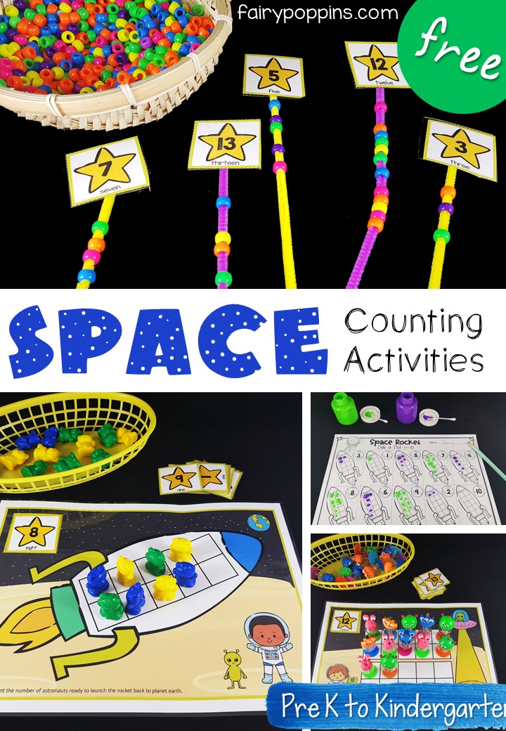 Space Counting Activities 0 To 20 Fairy Poppins