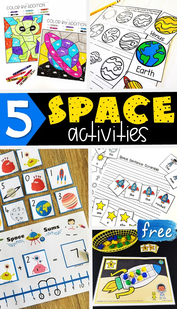 Space Counting Activities (0 to 20) - Fairy Poppins