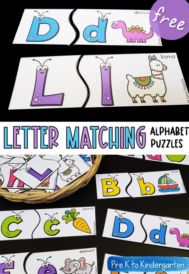 Letter Matching Puzzles - Fairy Poppins