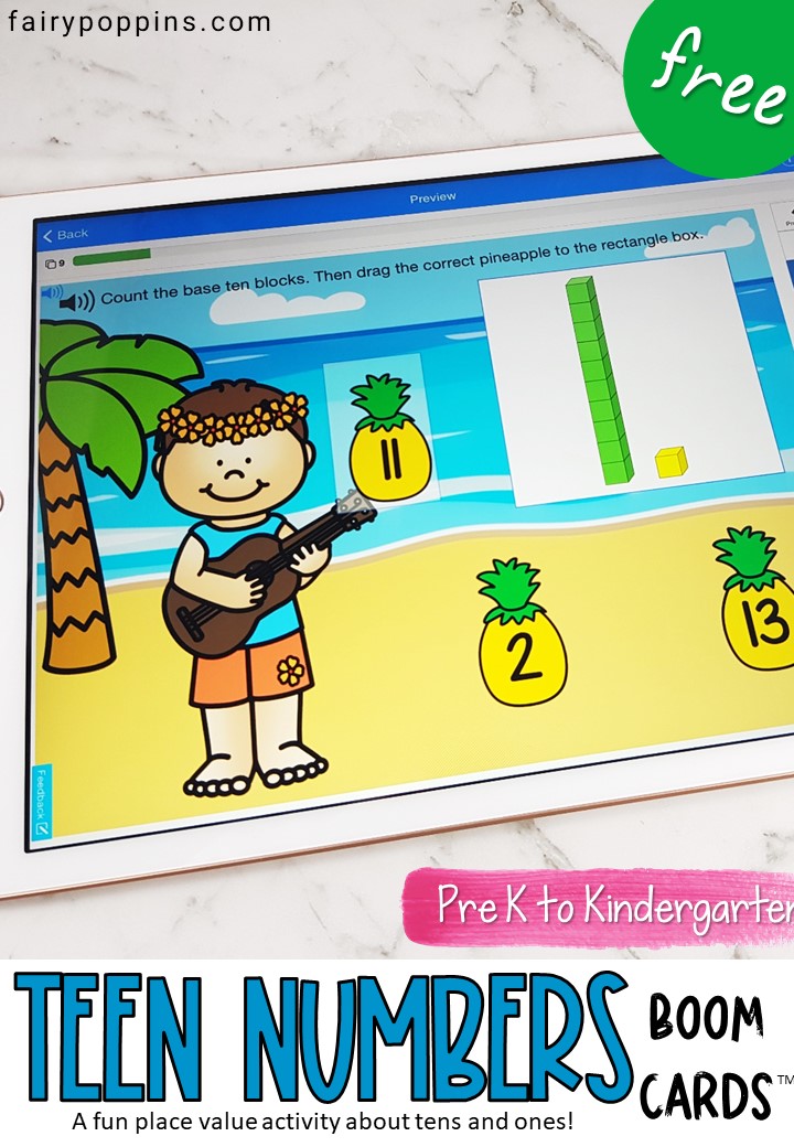 Teen Numbers Boom Cards - Fairy Poppins