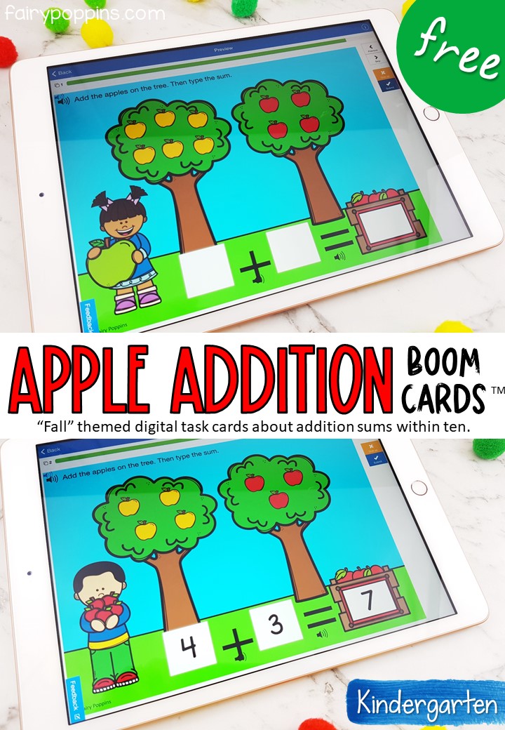 Apple Addition Boom Cards - Fairy Poppins