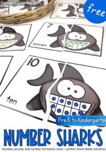 Shark Number Activities - Fairy Poppins