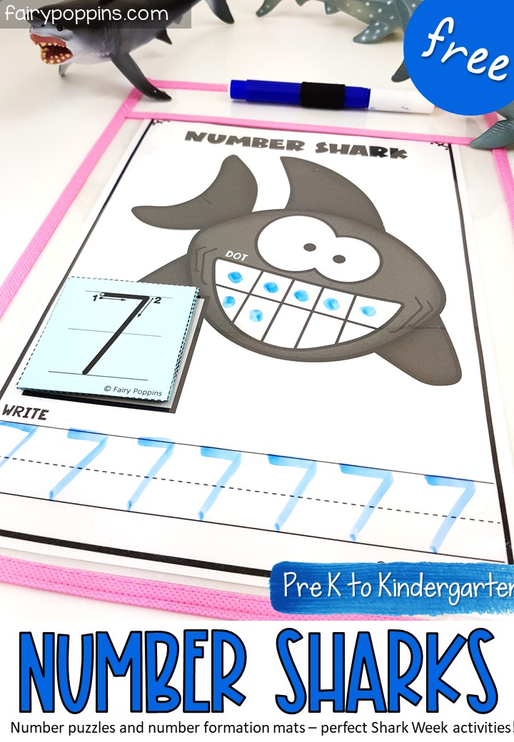 Shark Number Activities - Fairy Poppins