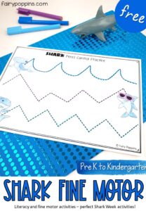 Shark Fine Motor Activities - Fairy Poppins