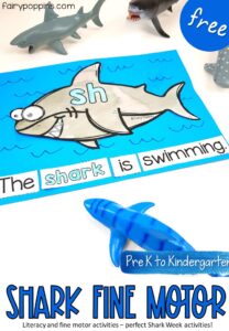 Shark Fine Motor Activities - Fairy Poppins