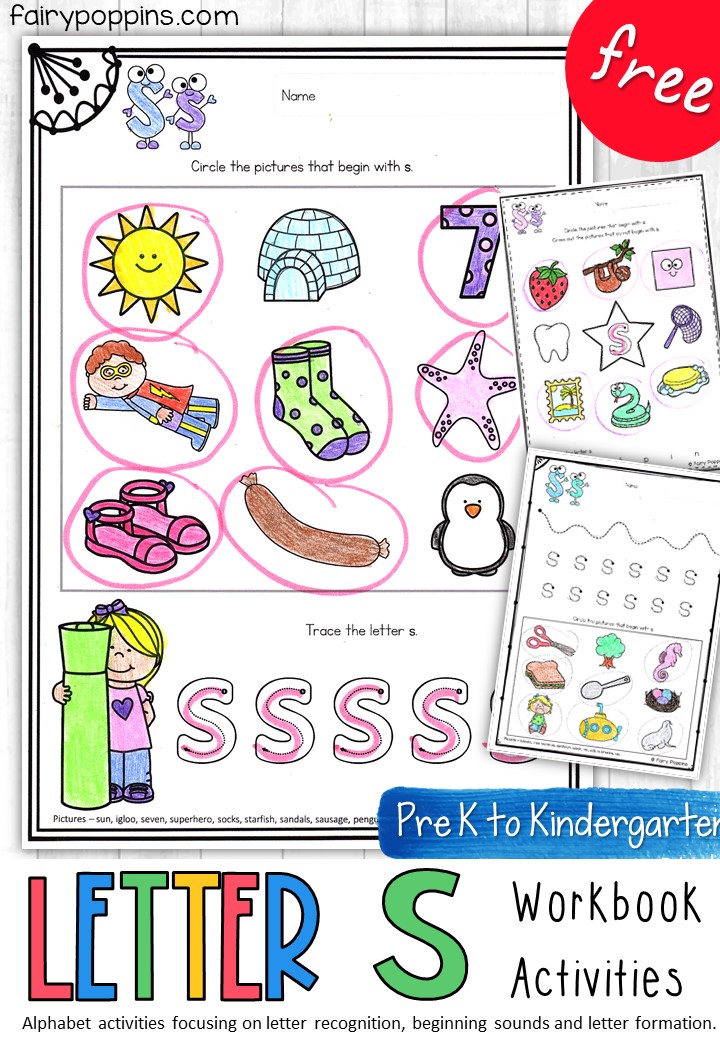 FREE Letter S Workbook - Fairy Poppins