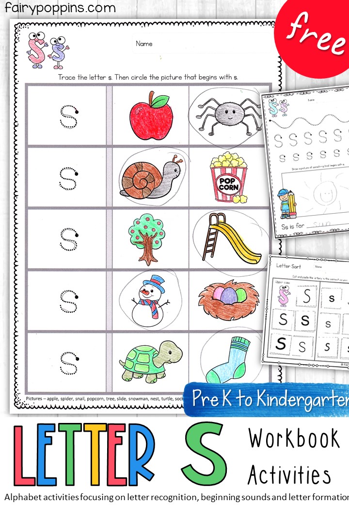 FREE Letter S Workbook - Fairy Poppins