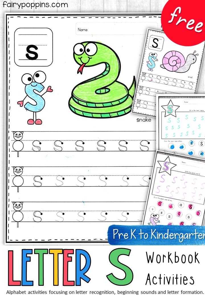 FREE Letter S Workbook - Fairy Poppins