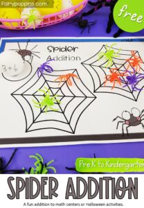 Spider Addition Activities - Fairy Poppins