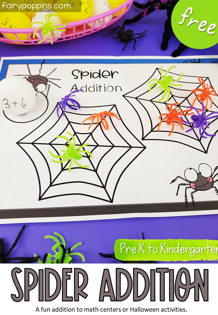 Spider Addition Activities - Fairy Poppins
