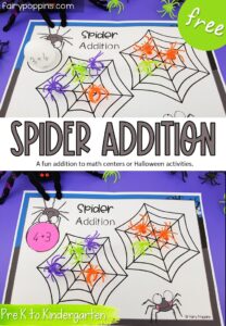 Spider Addition Activities - Fairy Poppins
