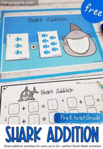 Shark Addition Activities - Fairy Poppins