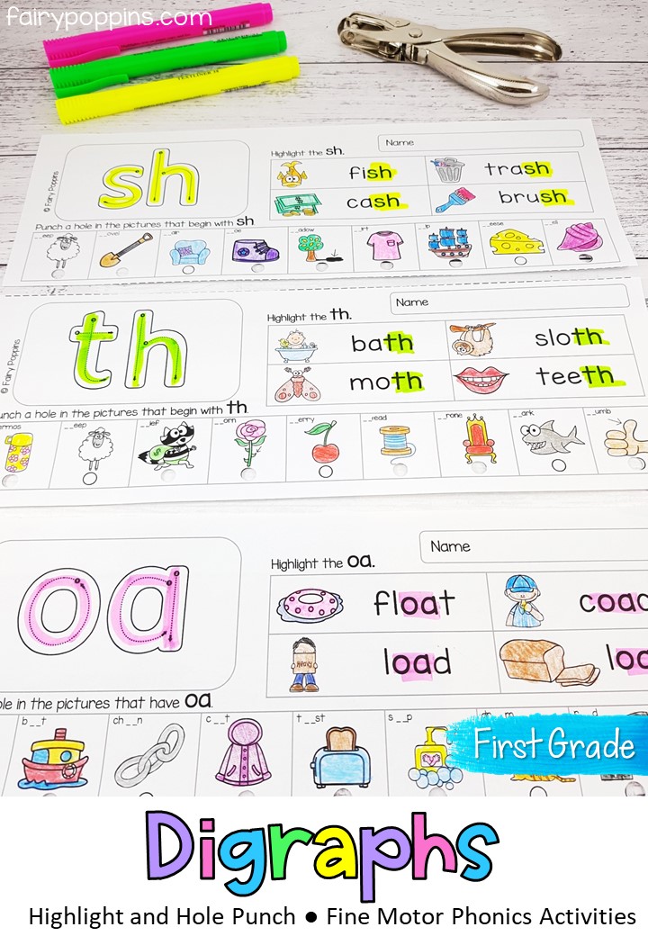 Phonics Fine Motor Activities - Fairy Poppins