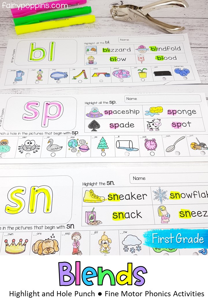 Phonics Fine Motor Activities - Fairy Poppins