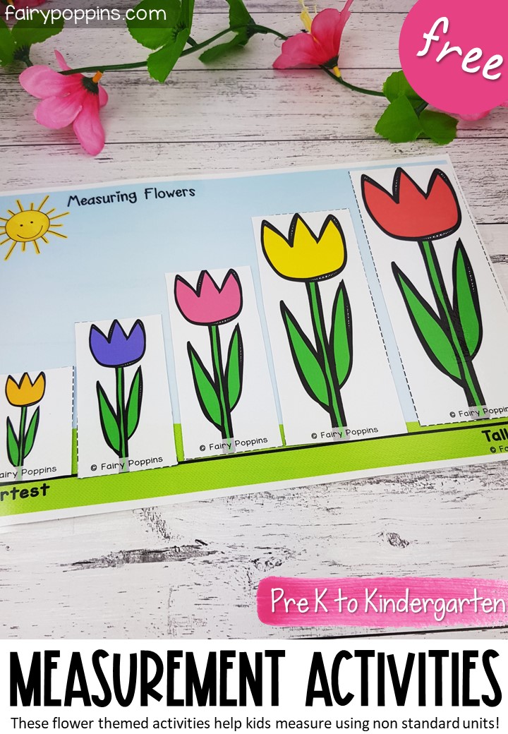 Flower Measurement Activities - Fairy Poppins