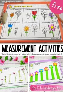 Flower Measurement Activities - Fairy Poppins