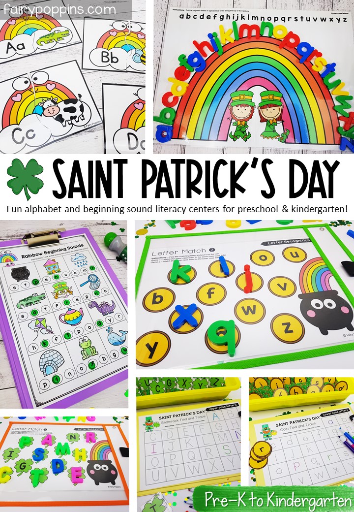 Saint Patrick's Day Literacy Centers - Fairy Poppins
