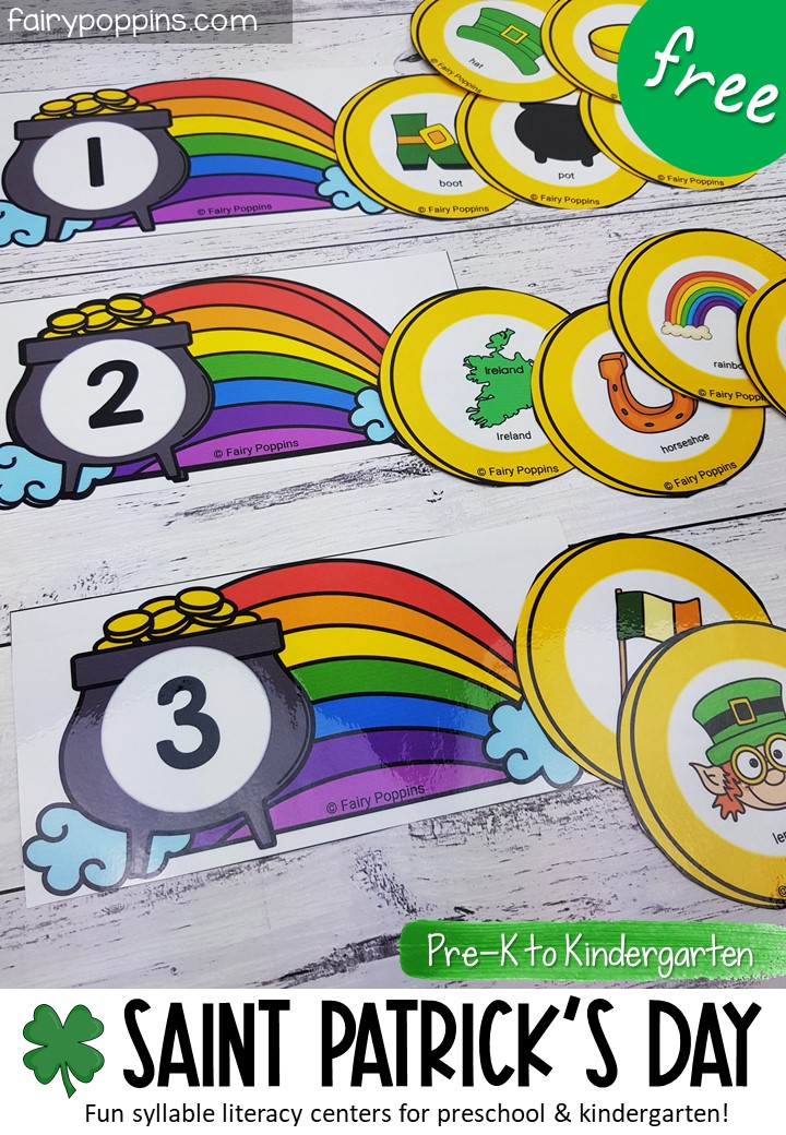 Saint Patrick's Day Syllable Sort - Fairy Poppins