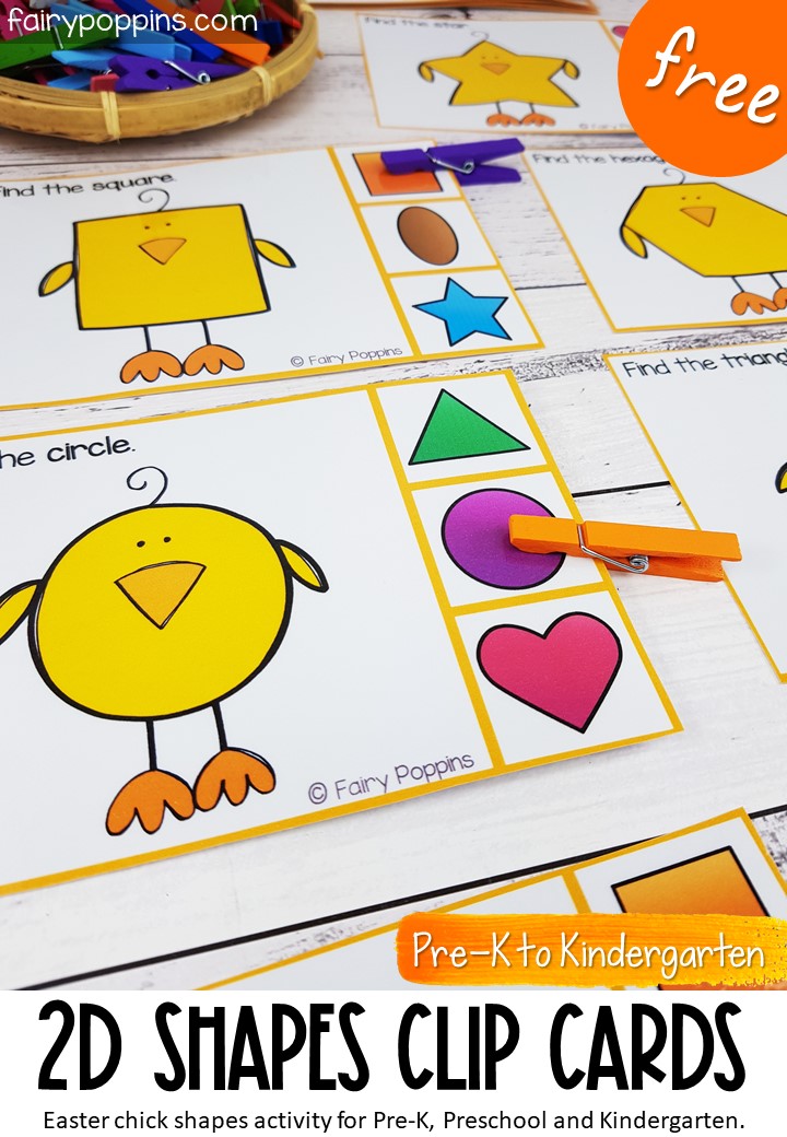 2D Shapes Clip Cards - Fairy Poppins