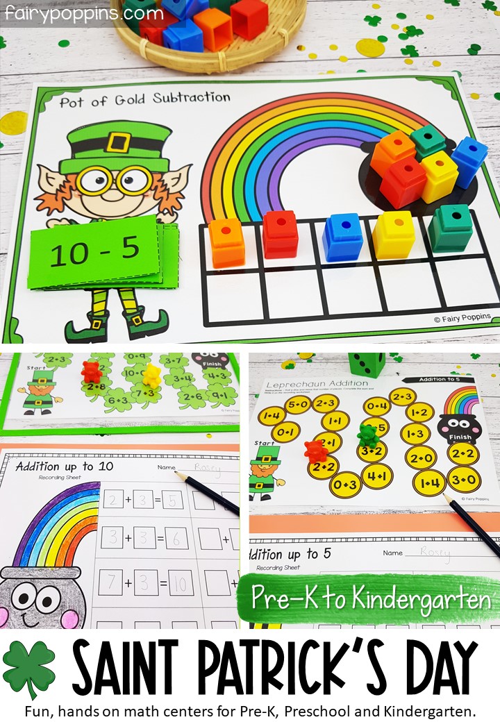 Saint Patrick's Day Math Centers - Fairy Poppins