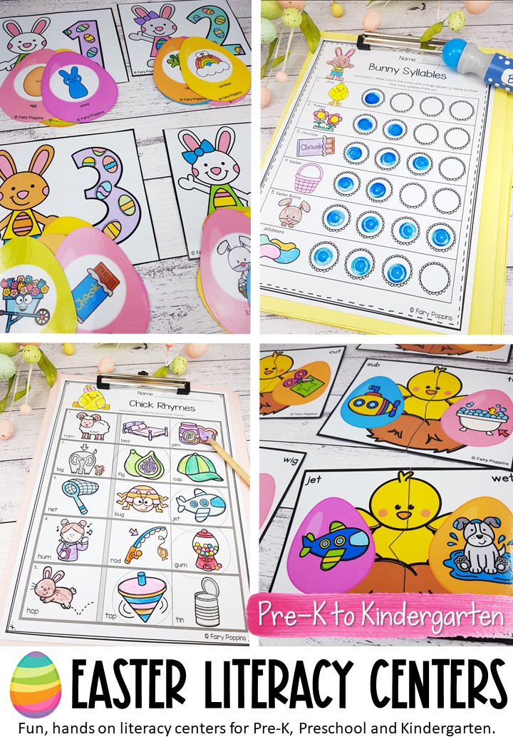 Easter Literacy Centers - Fairy Poppins