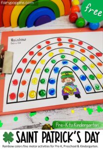 Saint Patrick's Day - Rainbow Fine Motor Activities - Fairy Poppins
