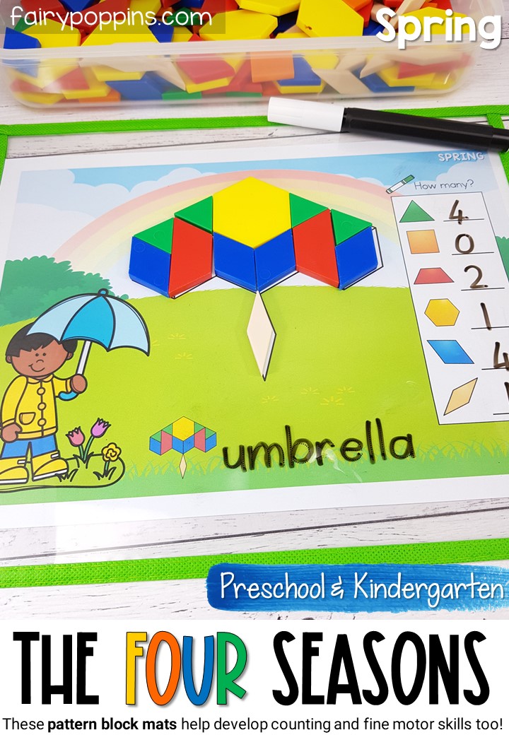 Four Seasons Pattern Block Mats - Fairy Poppins