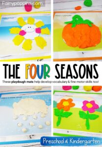 Four Seasons Playdough Mats - Fairy Poppins