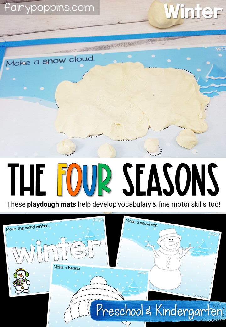 Four Seasons Playdough Mats - Fairy Poppins