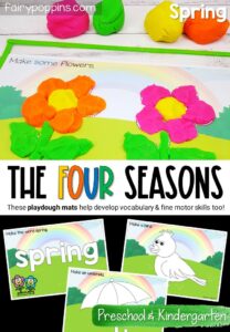 Four Seasons Playdough Mats - Fairy Poppins