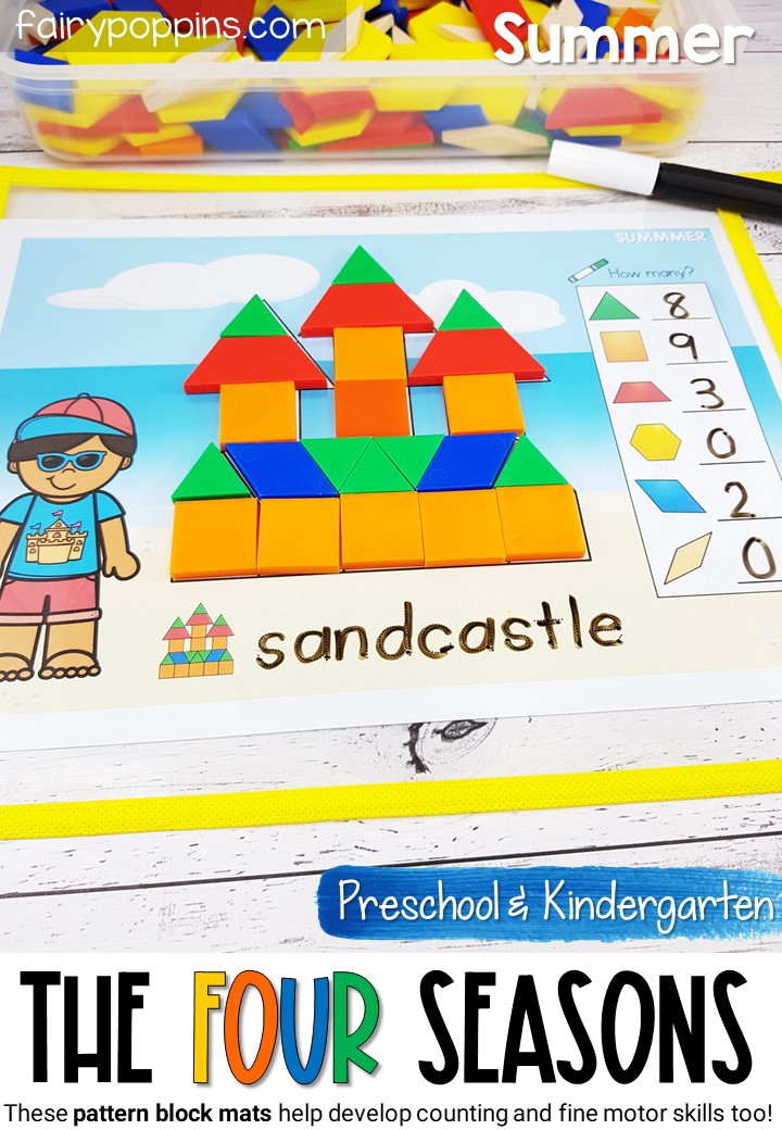 Four Seasons Pattern Block Mats - Fairy Poppins