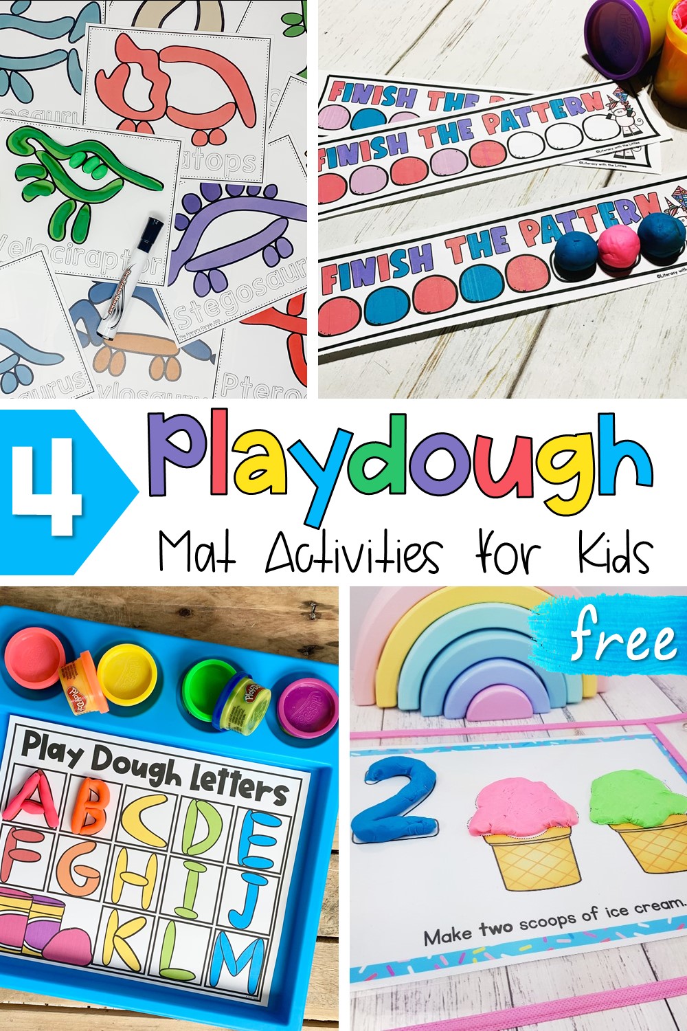 Ice Cream Number Playdough Mats - Fairy Poppins